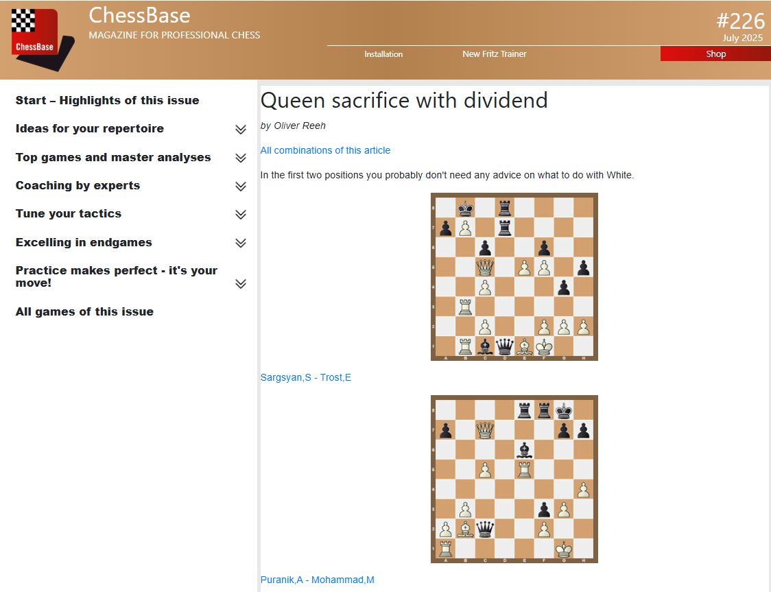 New: ChessBase Magazine #226 | ChessBase